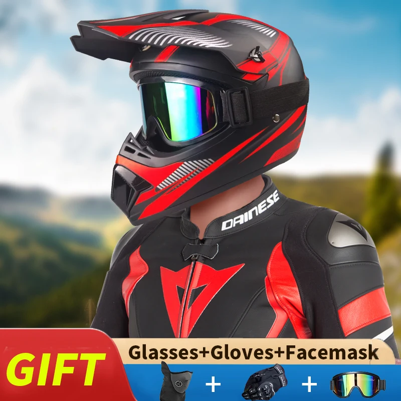 어린이 및 청소년 오프로드 오토바이 랠리 헬멧, 자전거 다운힐 쿨 카트, AM DH Casco 크로스 헬멧, 선물 3 개 발송 ...