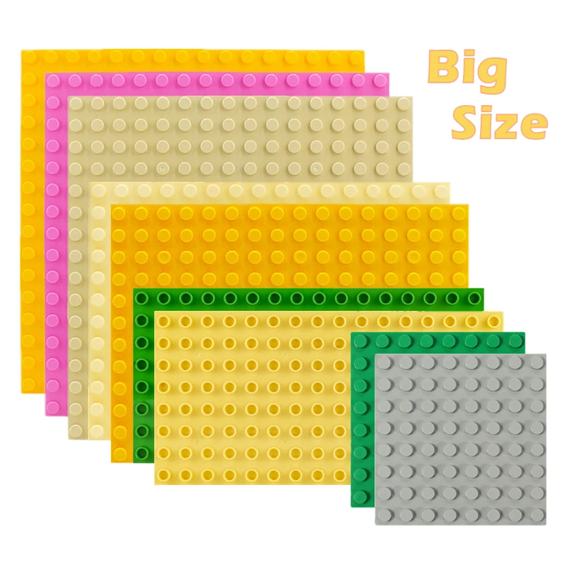 5 Sizes Big Building Plastic Blocks Base Plates Assembly Figures ...
