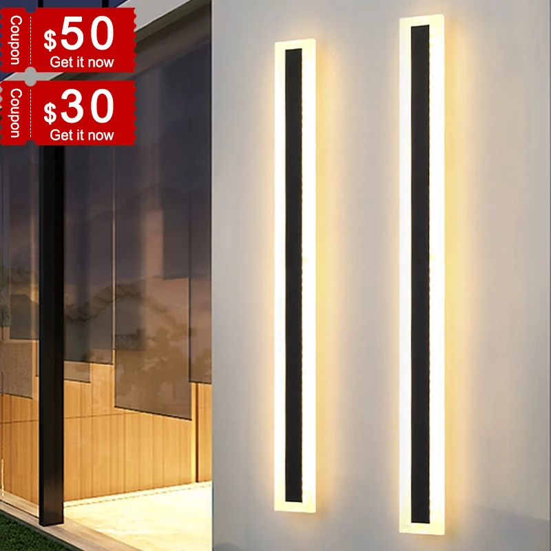 Porch-Light-Long-Wall-Light-outdoor-Waterproof-Modern-Long-Strip-LED ...