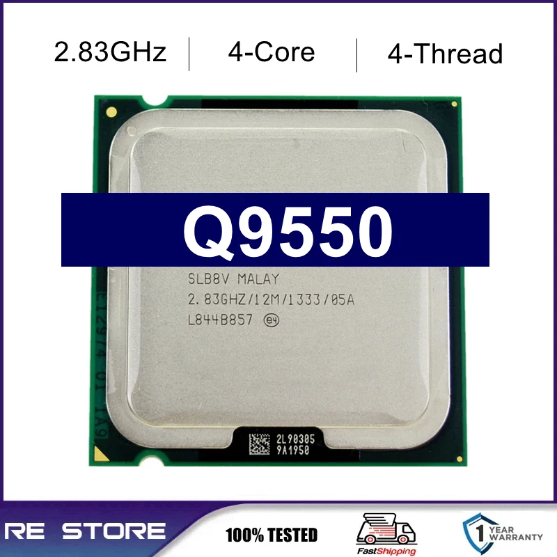 Used Core 2 Quad Q9550 Processor 2.83GHz 12MB L2 Cache Desktop LGA 775 ...