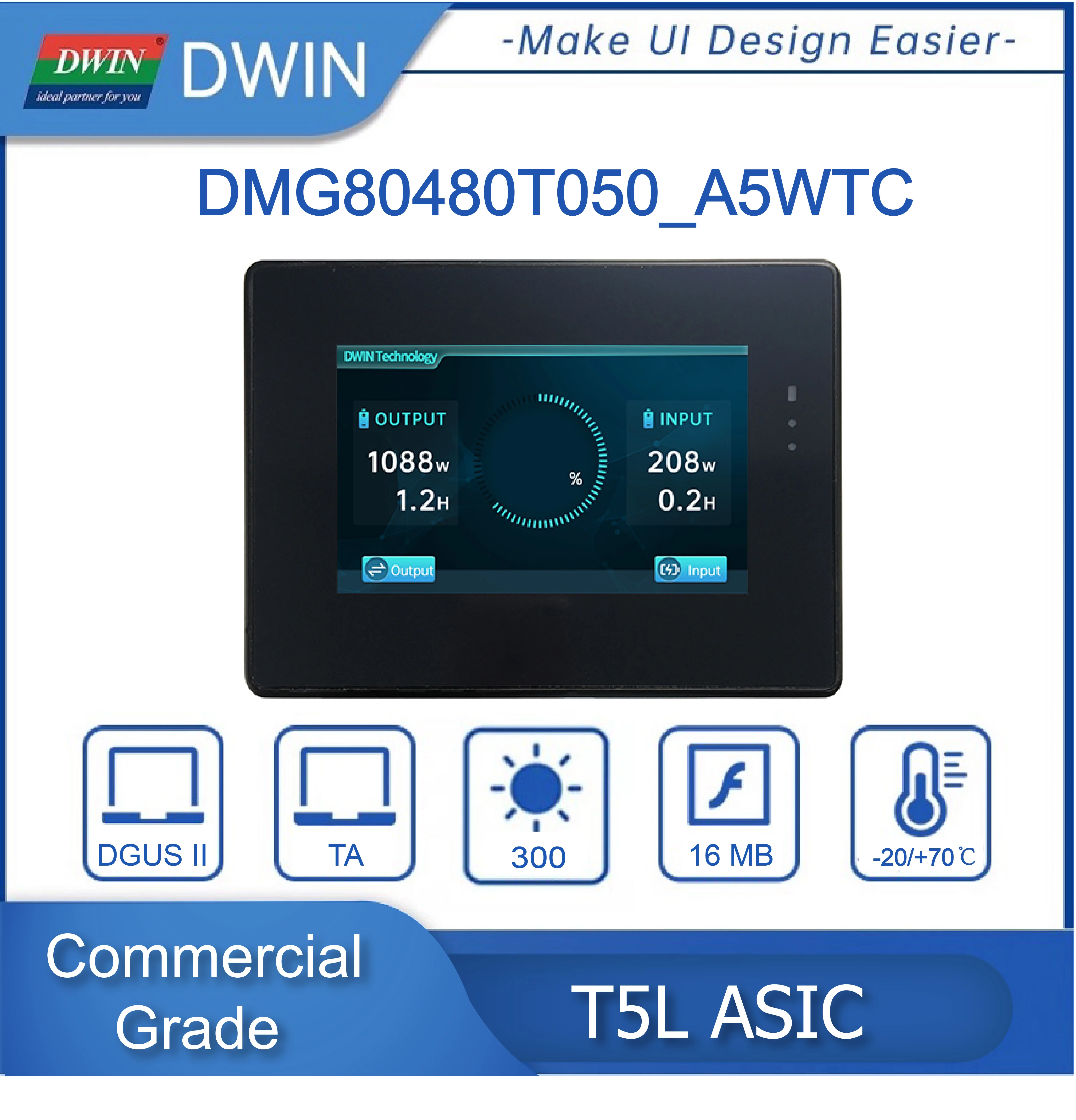 DWIN-5-LCD-Display-Modules-Touch-Screen-Panel-RS232-RS485-Interface ...
