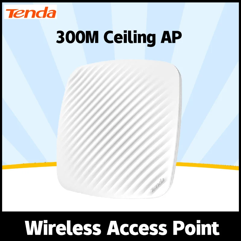 Tenda-I9-Ceiling-AP-WIFI-Router-300Mbps-Wi-Fi-Extender-Ceiling-mounted-POE-Adapter-Wireless ...