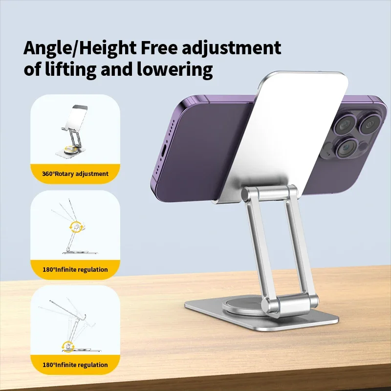 Metal-360-Rotate-Tablet-Mobile-Phone-Stand-For-Xiaomi-iPhone-iPad-Desk ...