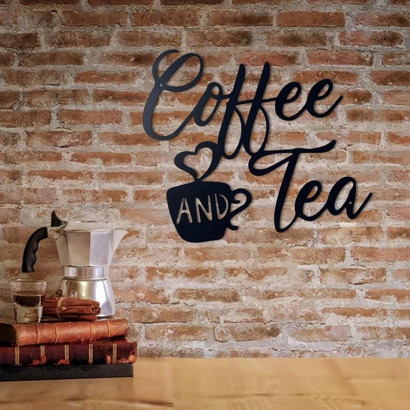 Coffee Signs For Coffee Bar 3D Metal Hanging Sign Coffee Station Cutout ...