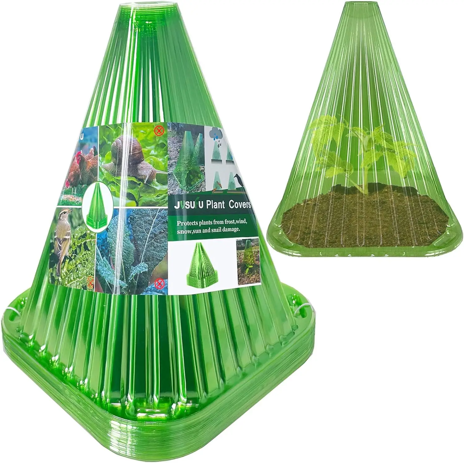 JUSUFU-Garden-Cloches-for-Plants-20-Pack-Plant-Covers-Reusable-Plant-Bell-Cover-Protects-Plants ...