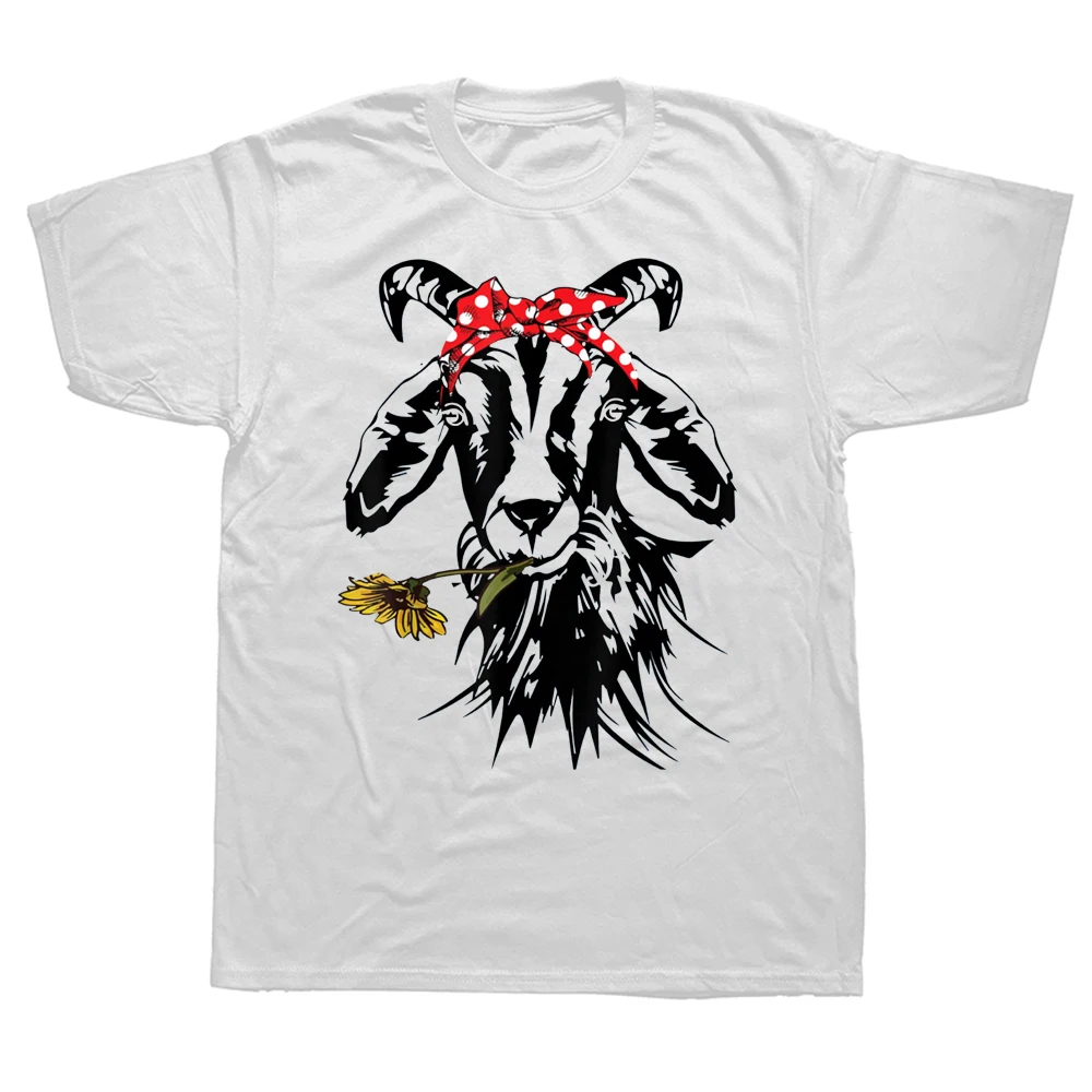 Goats Farm Animal Lover Funny Goat T Shirts Graphic Cotton Streetwear ...