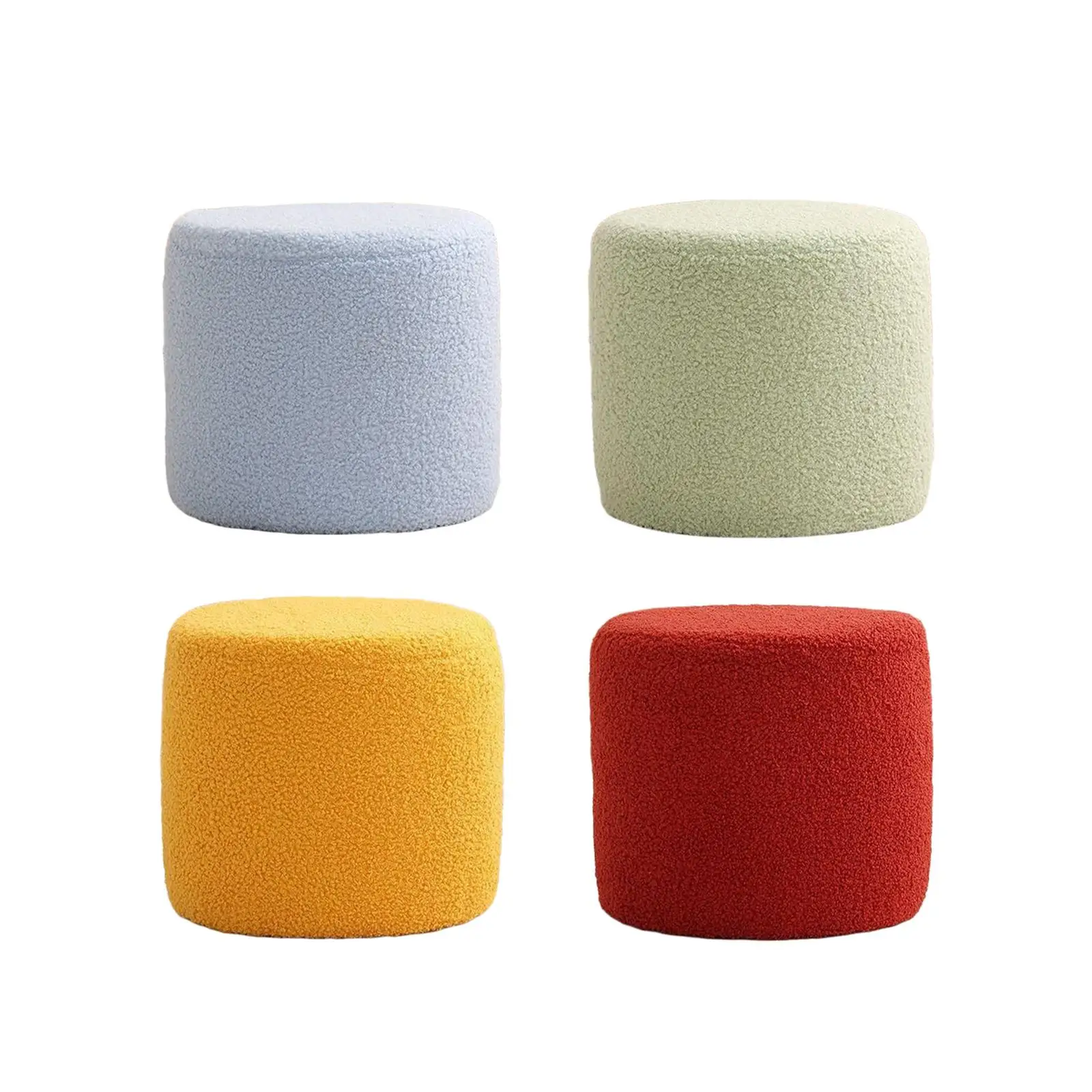 Round-Ottoman-Foot-Rest-Stool-Non-Slip-Footstool-Bench-Decorative-Sofa ...