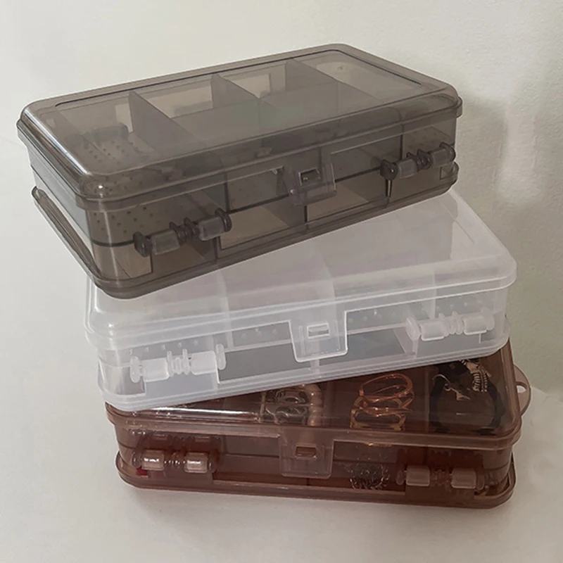 Transparent-Double-layer-Plastic-Jewelry-Storage-Box-Multi-purpose ...