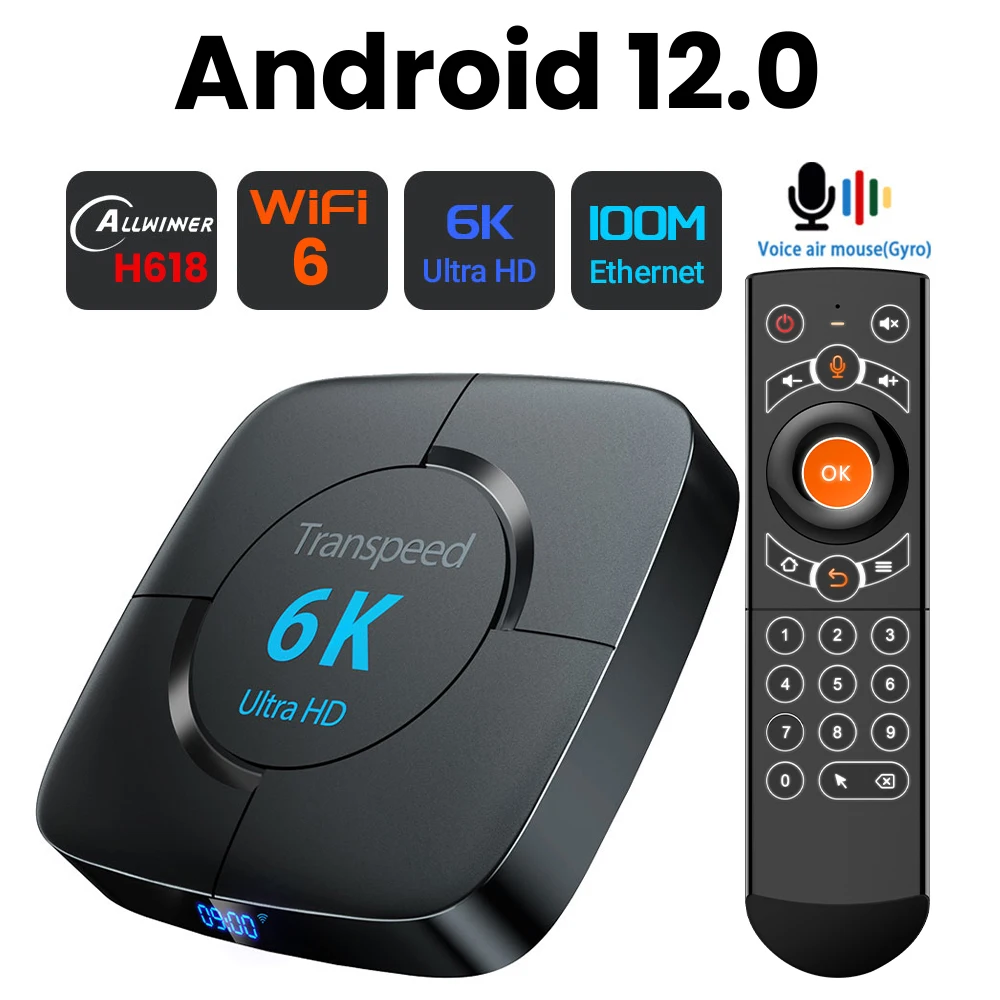 Transpeed-Tv-Box-Android-12-Wifi6-Allwinner-H618-Support-8K-4K-6K-Dual ...
