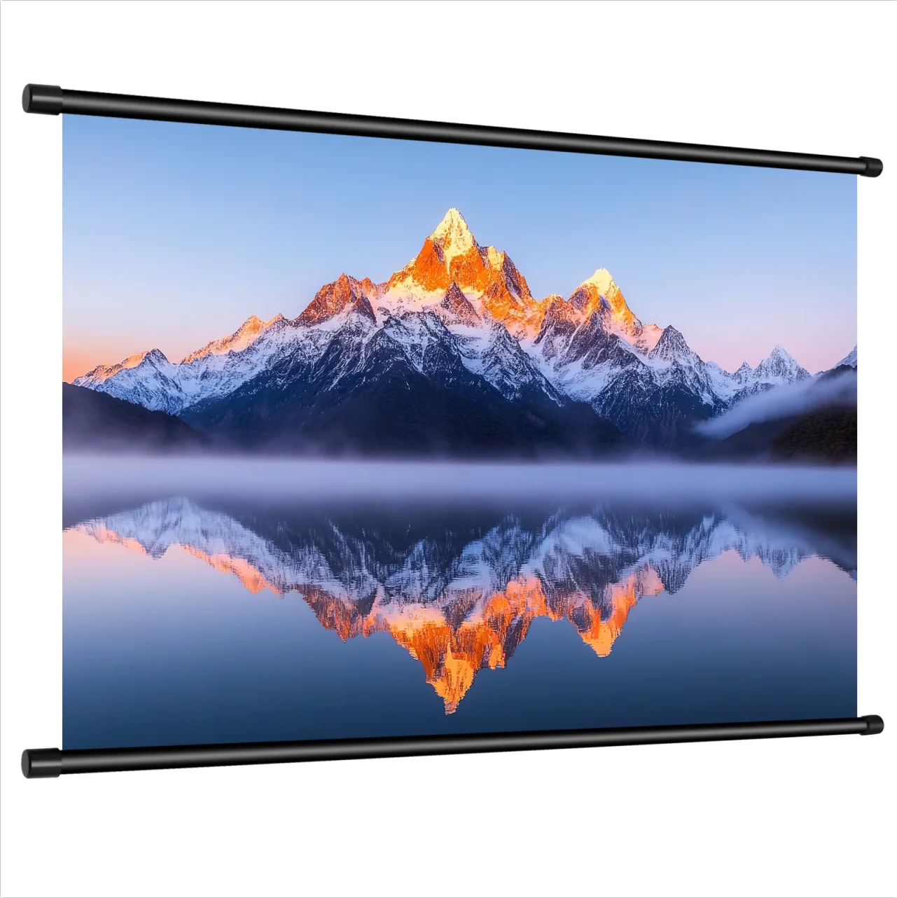 XIAOHUI 60-inch 16:9 Projection Screen, Hole-free Wall-mounted ...