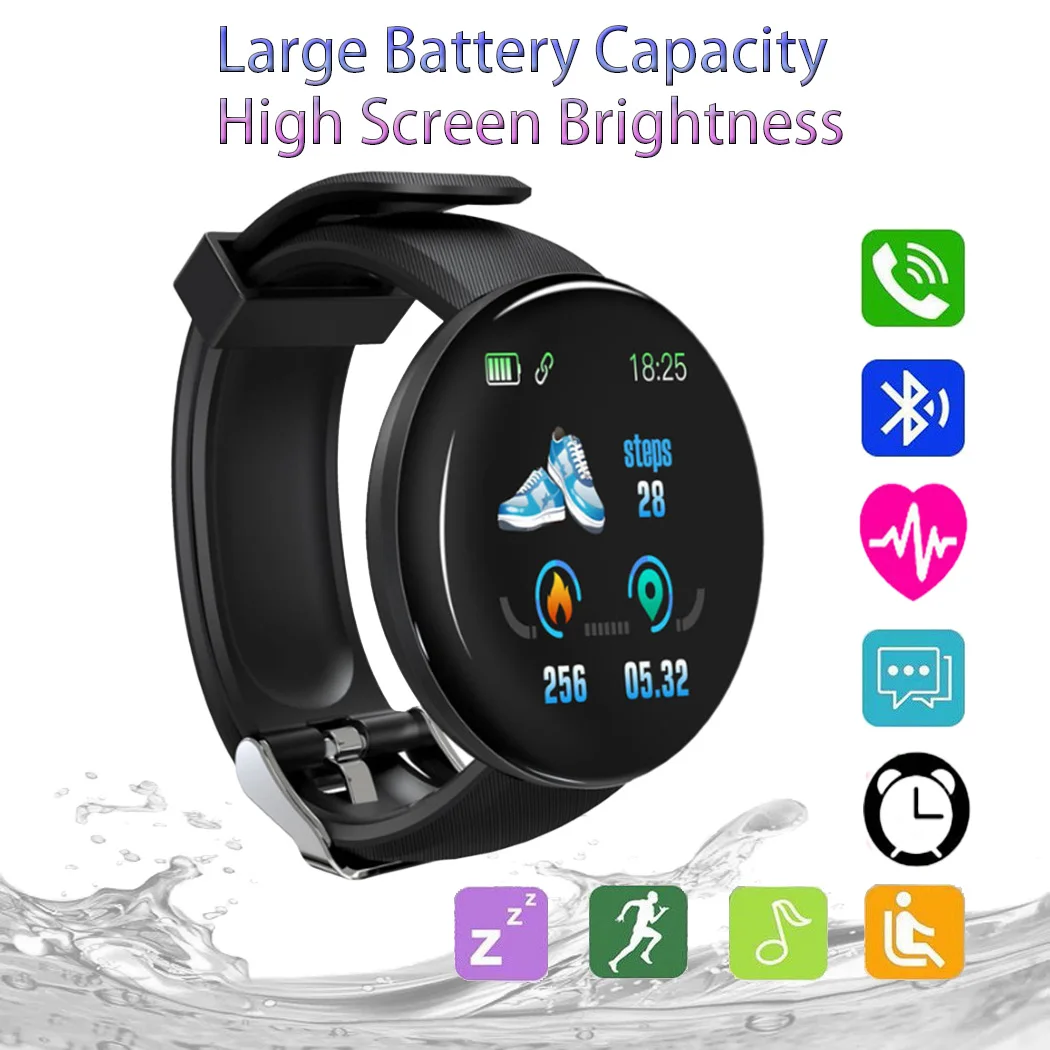 D18-Smartwatch-Waterproof-for-Men-Women-Kids-Smart-Watch-Bluetooth ...