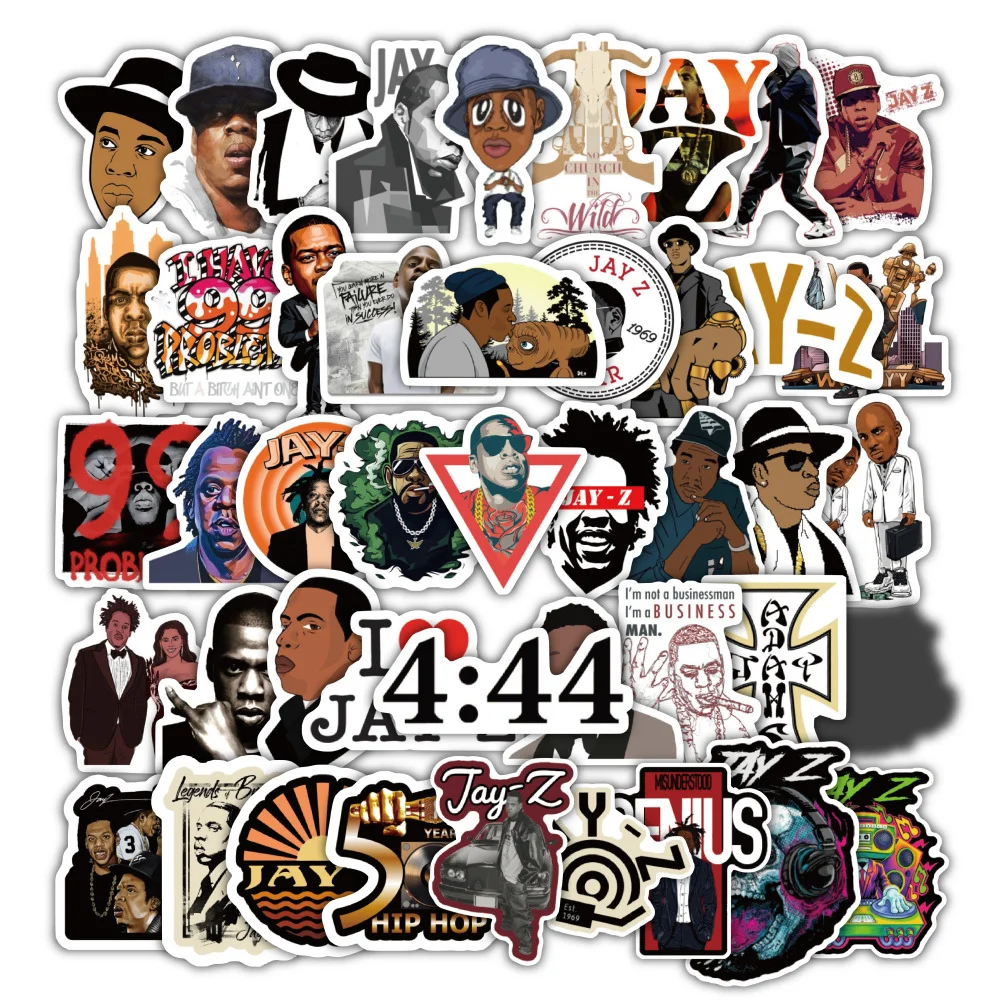 60Pcs-East-Coast-Hip-Hop-Stickers-Rap-JAYZ-DIY-Stickers-Scrapbooking ...