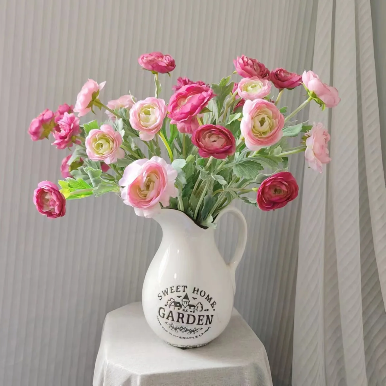 Artificial-Flower-Bouquet-50cm-Silk-Poney-Branch-2024-Wedding-Decor ...