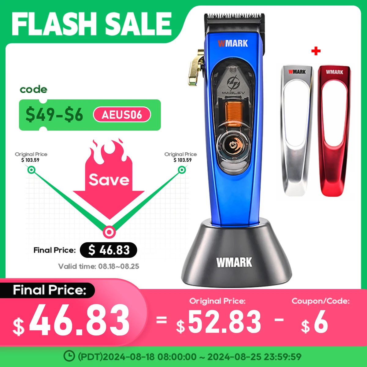 WMARK-NG-9004-10000-RPM-Maglev-Motor-Professional-Hair-Clipper-for-Men ...