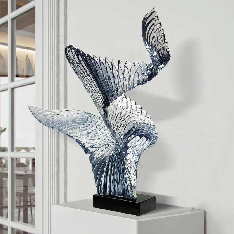 Modern Transparent Resin Sculptures Simple Home Decor Hotel Lobby ...