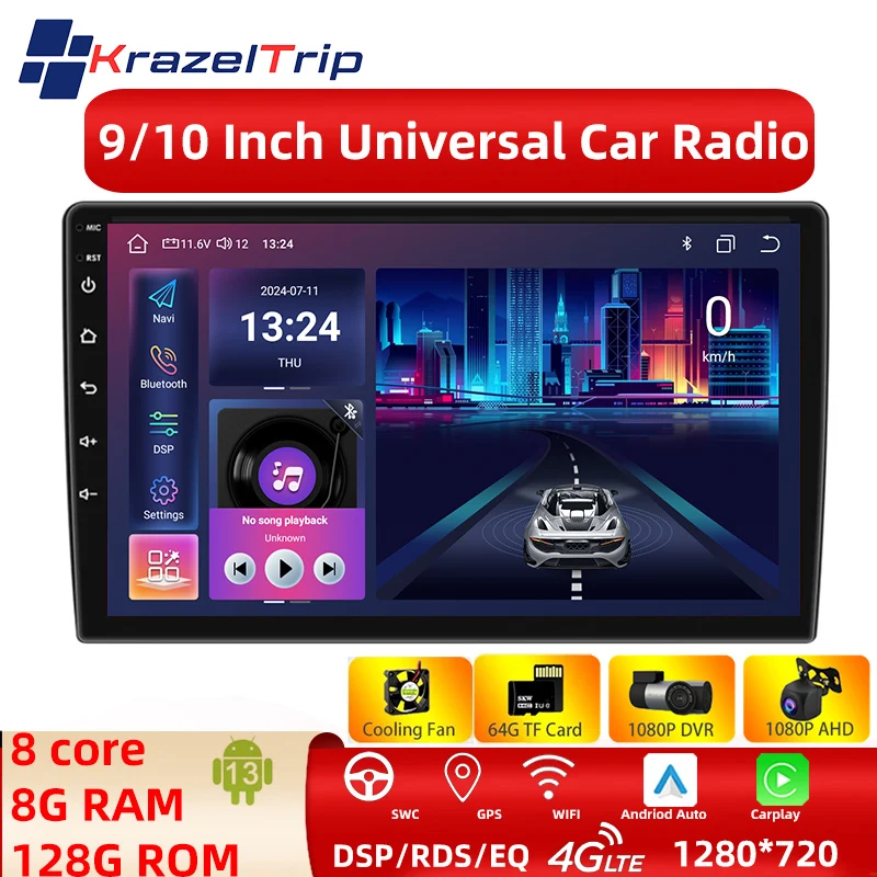 9-10-Inch-8Core-2-Din-Universal-Head-Unit-Car-Radio-for-KIA-Nissan ...