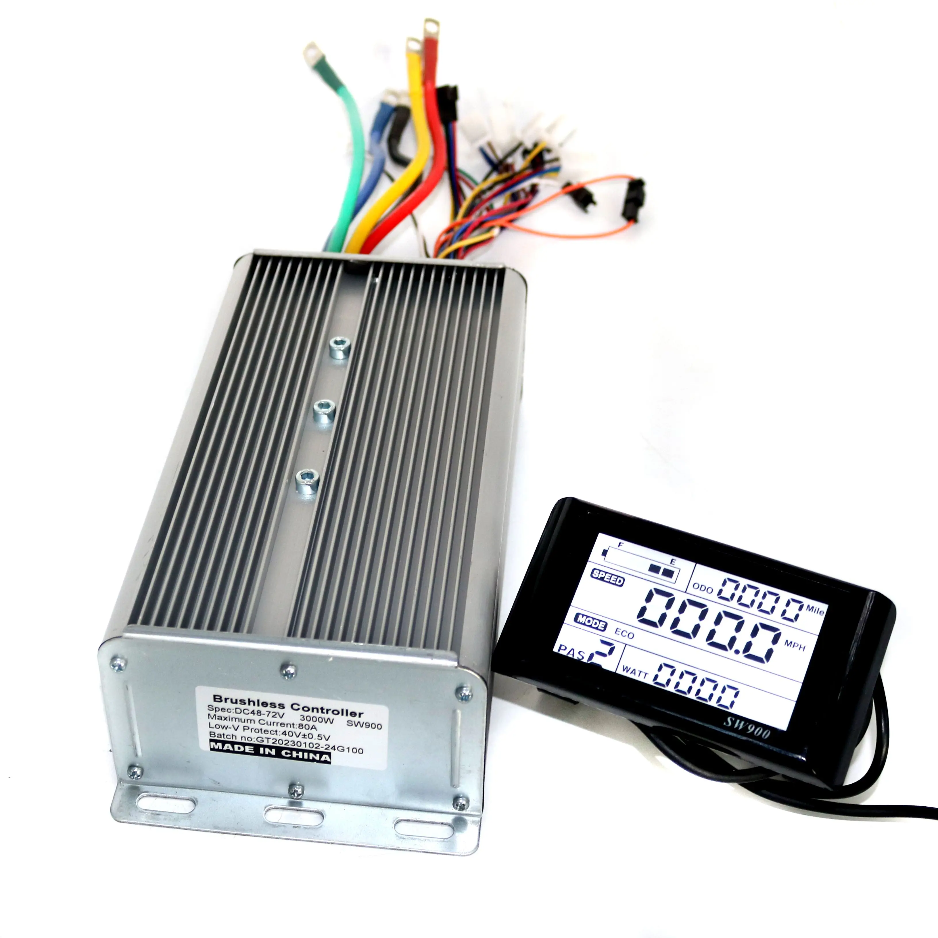 Greentime 24 Mosfet 48-72v 3000w 80amax Bldc Motor Controller, Ev Brushless Speed Controller ...