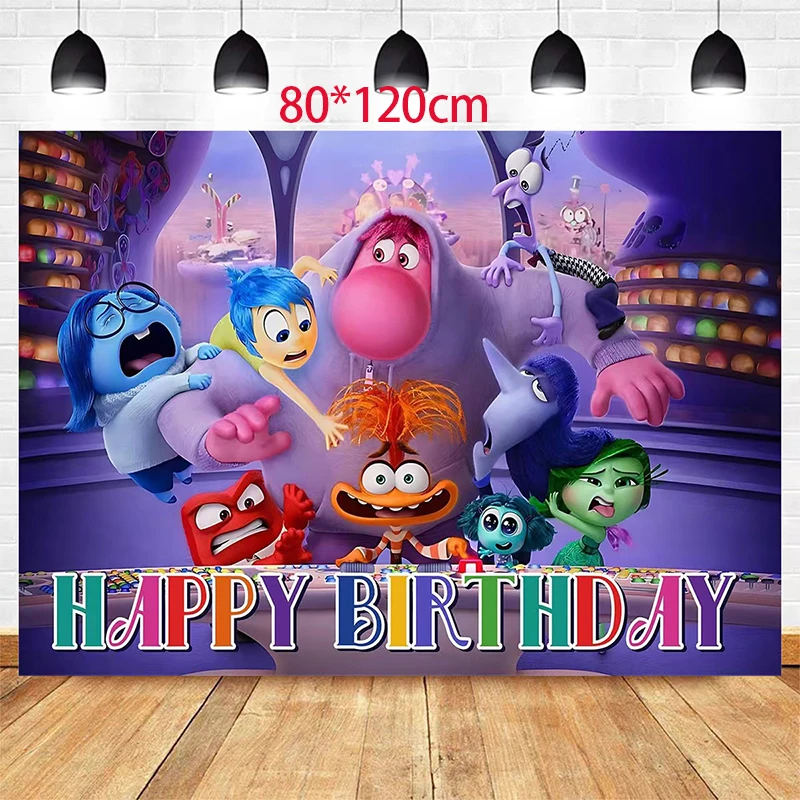 Decoración para fiesta de cumpleaños de Inside Out, pancarta con globos ...