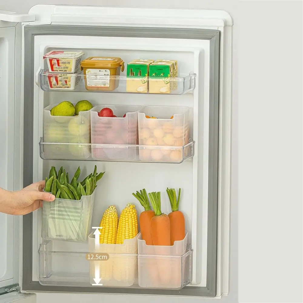 Plastic-Fridge-Door-Storage-Box-White-Refrigerator-Organizer-Bin-Fruits ...