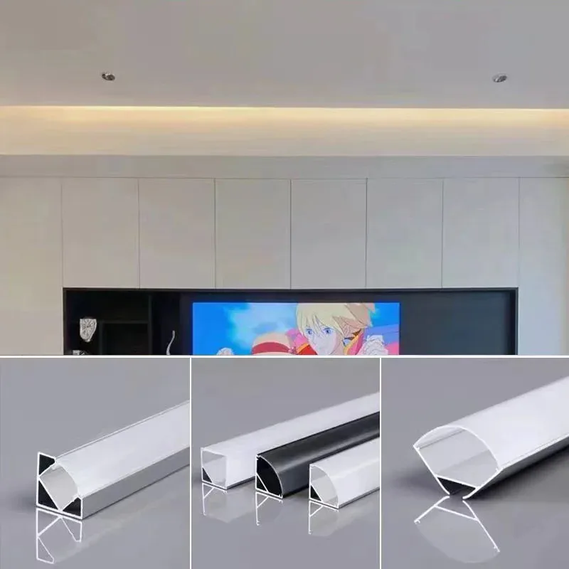 Triangular Led Strip Aluminum Profile Recessed Surface Mounted ...