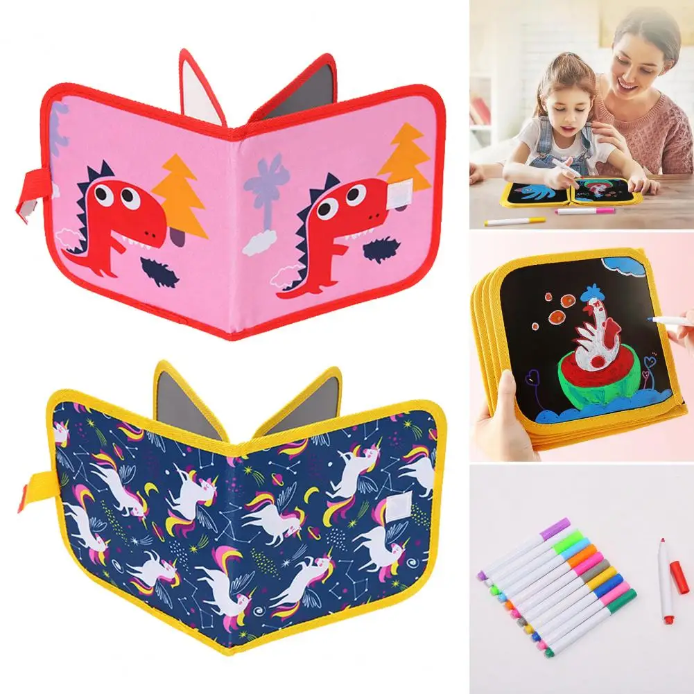 Multi-pages-Writing-Tablet-with-3-Pens-Cartoon-Animal-Cover-Erasable ...