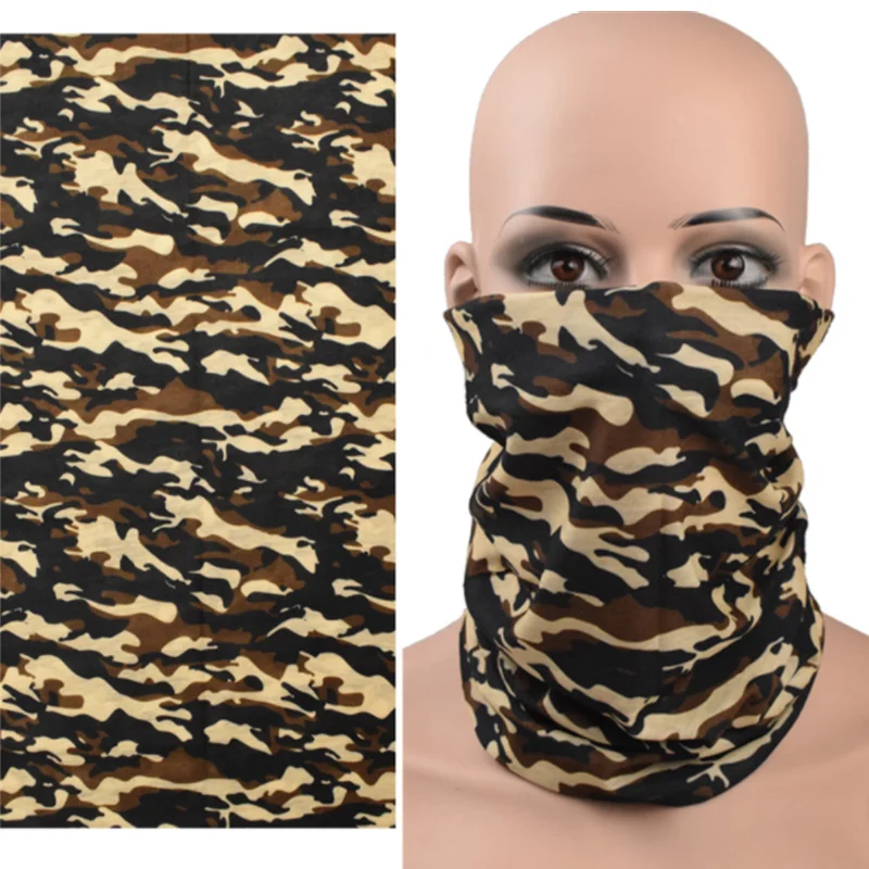 Camouflage Bandanas Seamless Balaclava Neck Scarf Warmer Half Face ...