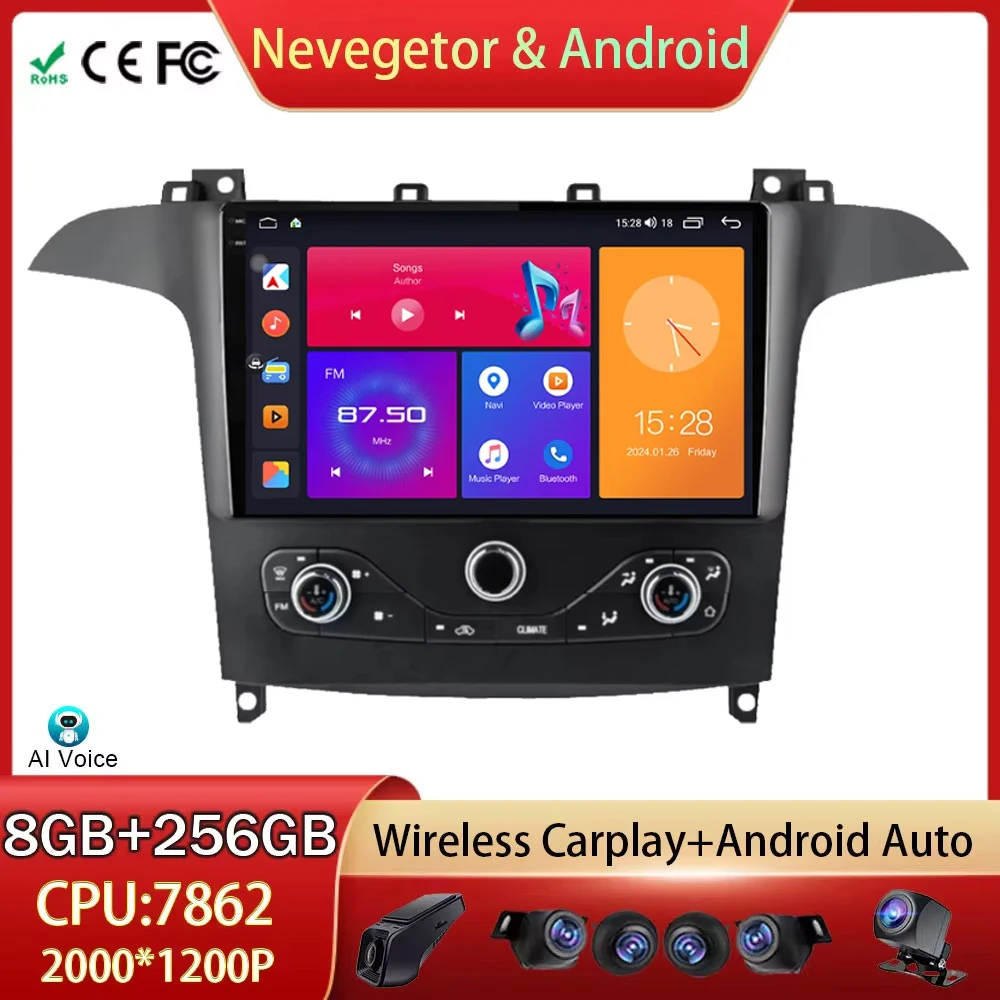 Android-For-Ford-S-Max-S-MAX-2006-2015-For-Ford-Galaxy-2014-Auto-Radio ...