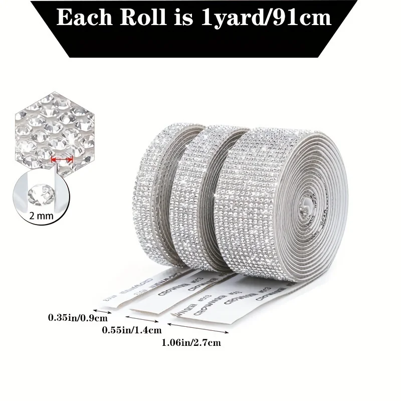 Self-adhesive-diamond-ribbon-roll-crystal-glitter-tape-handmade-DIY ...
