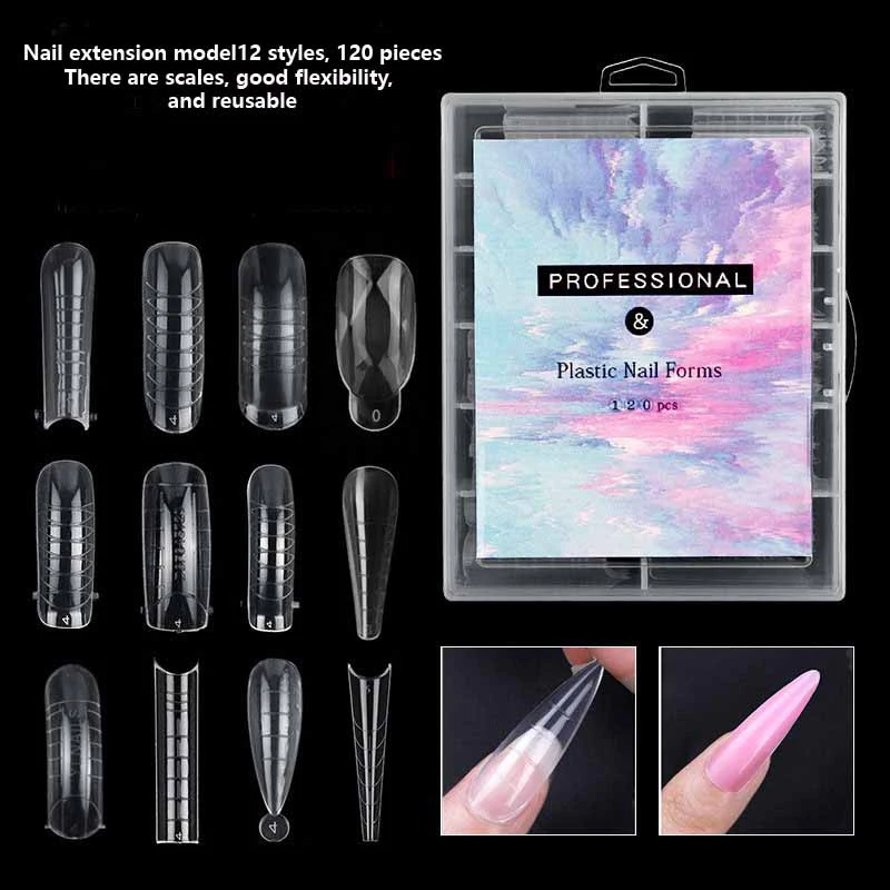 120PCS-Box-Nail-Art-UV-Extend-Gel-Nail-Extension-Tool-Quick-Building ...