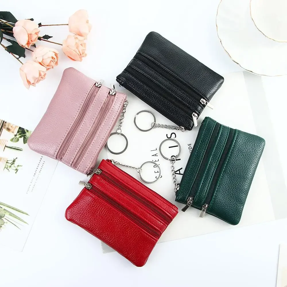 Fashion Leather Coin Purse Women Small Wallet Change Purses Mini Zipper ...