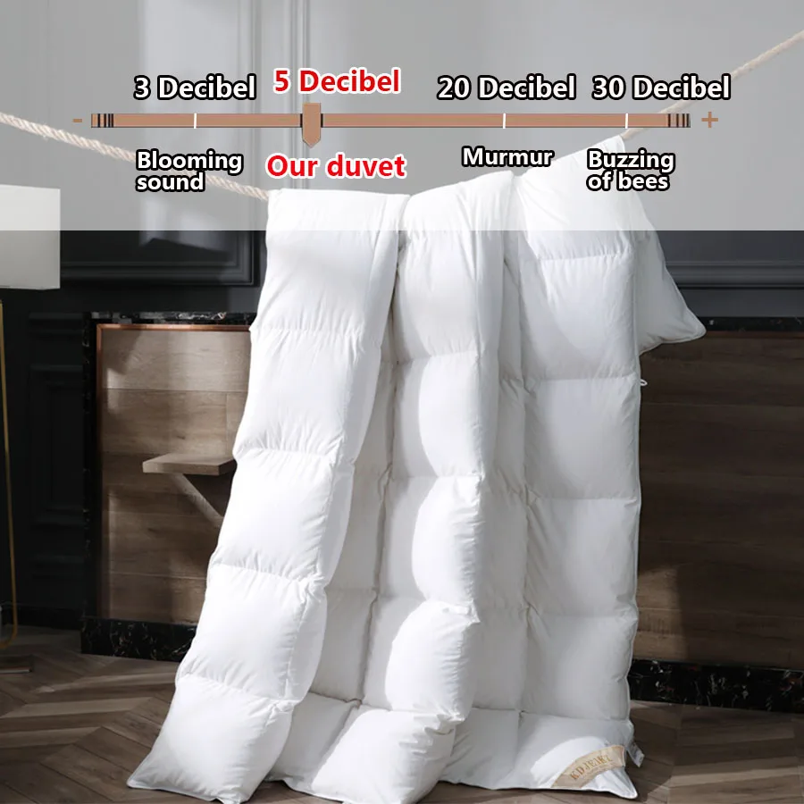 KD-White-Goose-Down-Filler-3D-Bread-Duvet-Quilt-Comforter-Winter-Thick ...