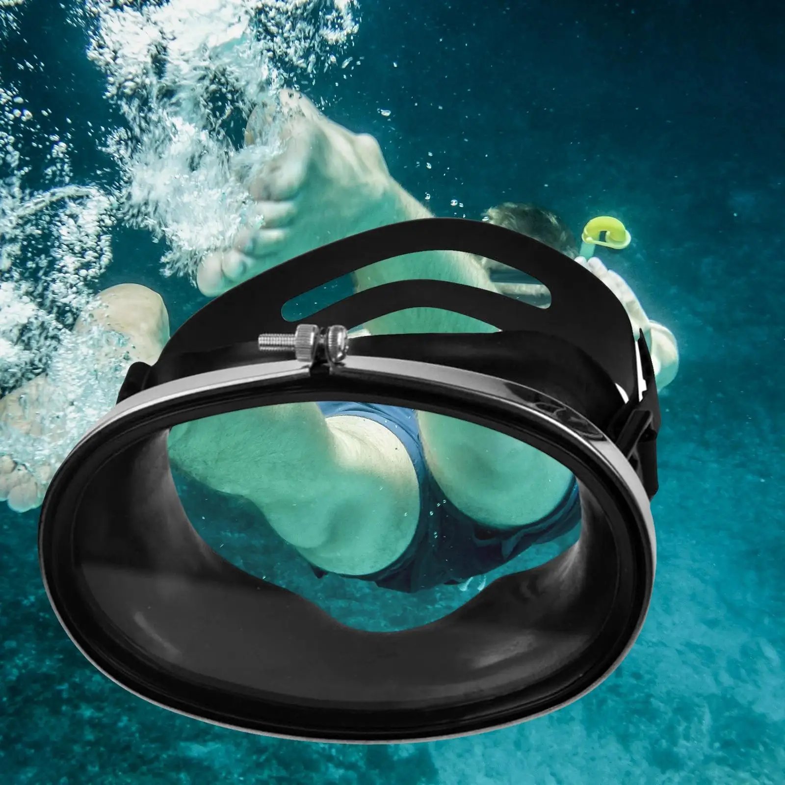 Classic-Oval-Silicone-Tempered-Glass-Lens-Snorkeling-Spearfishing ...