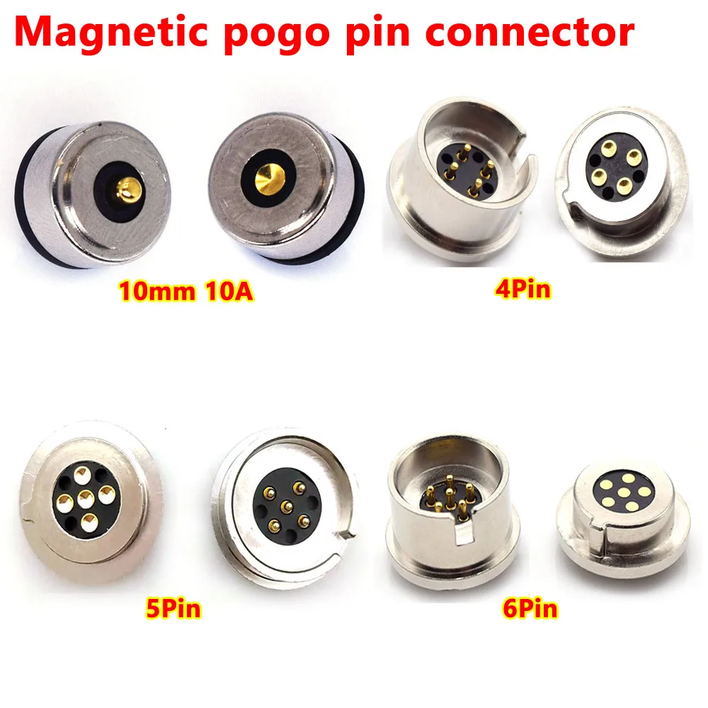 1sets-4P-5P-6Pin10A-High-Current-Magnet-Suction-Spring-Pogo-Pin ...