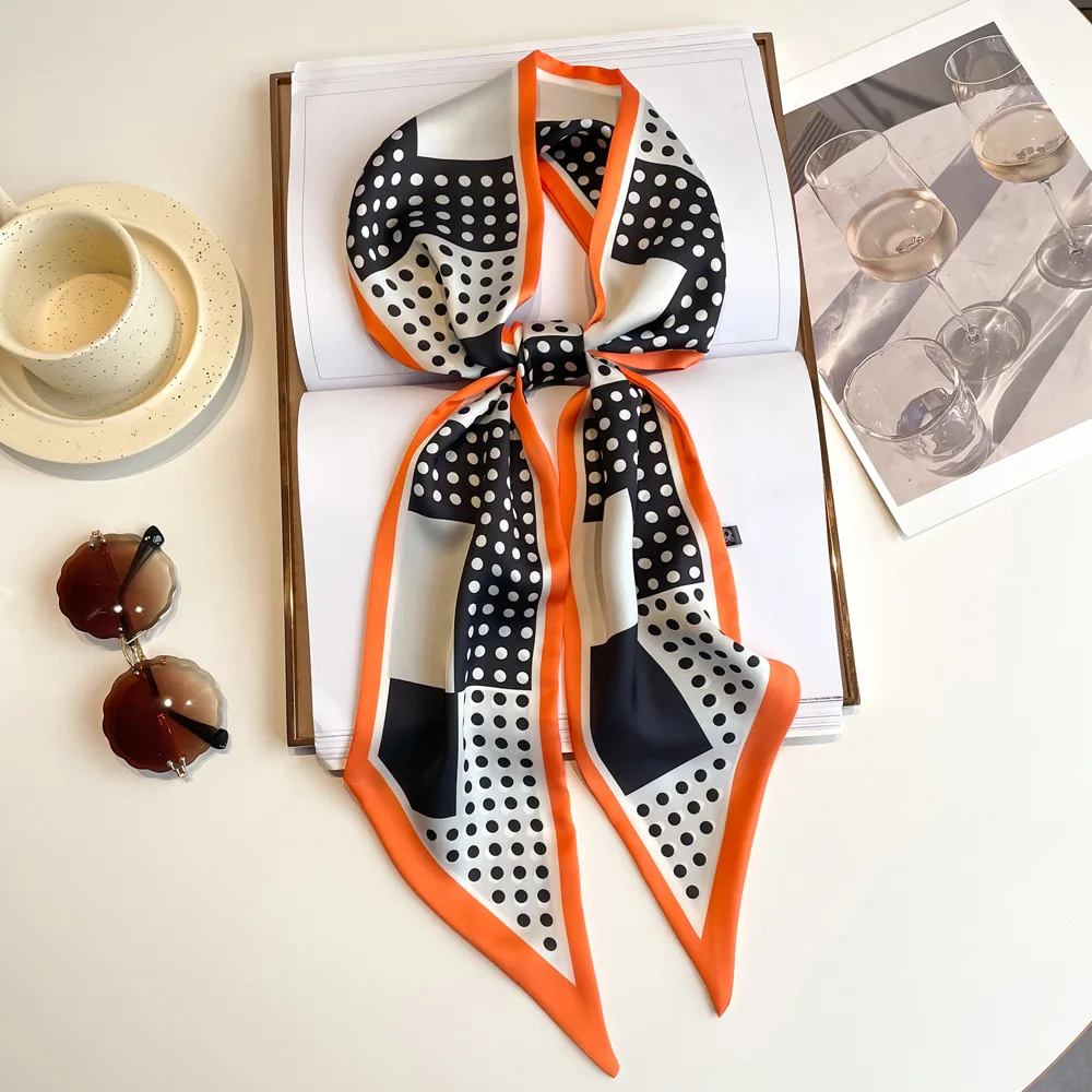 Silk-Scarf-Belt-Wave-Dotted-Hair-Band-Printed-Women-s-Fashion-Trend ...