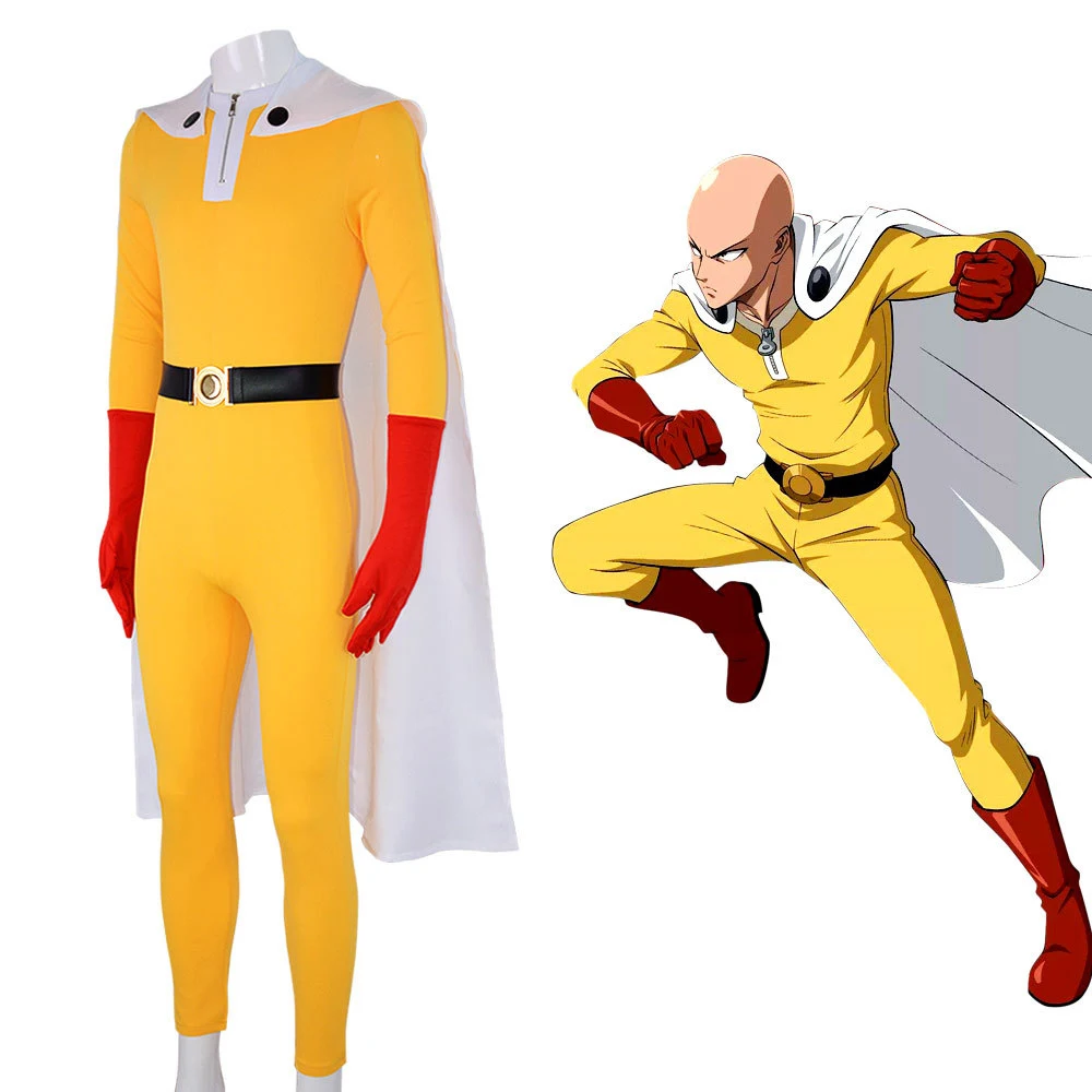 Anime ONE PUNCH MAN Costumes Superhero Saitama Cosplay Men Boys ...