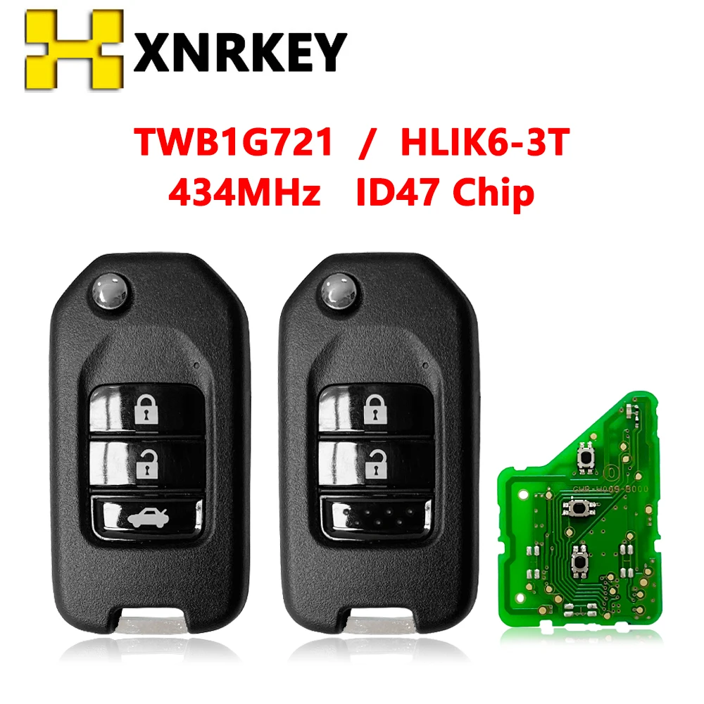 XNRKEY-TWB1G721-HLIK6-3T-2-3B-Remote-Key-for-Honda-Civic-Accord-City-CR ...