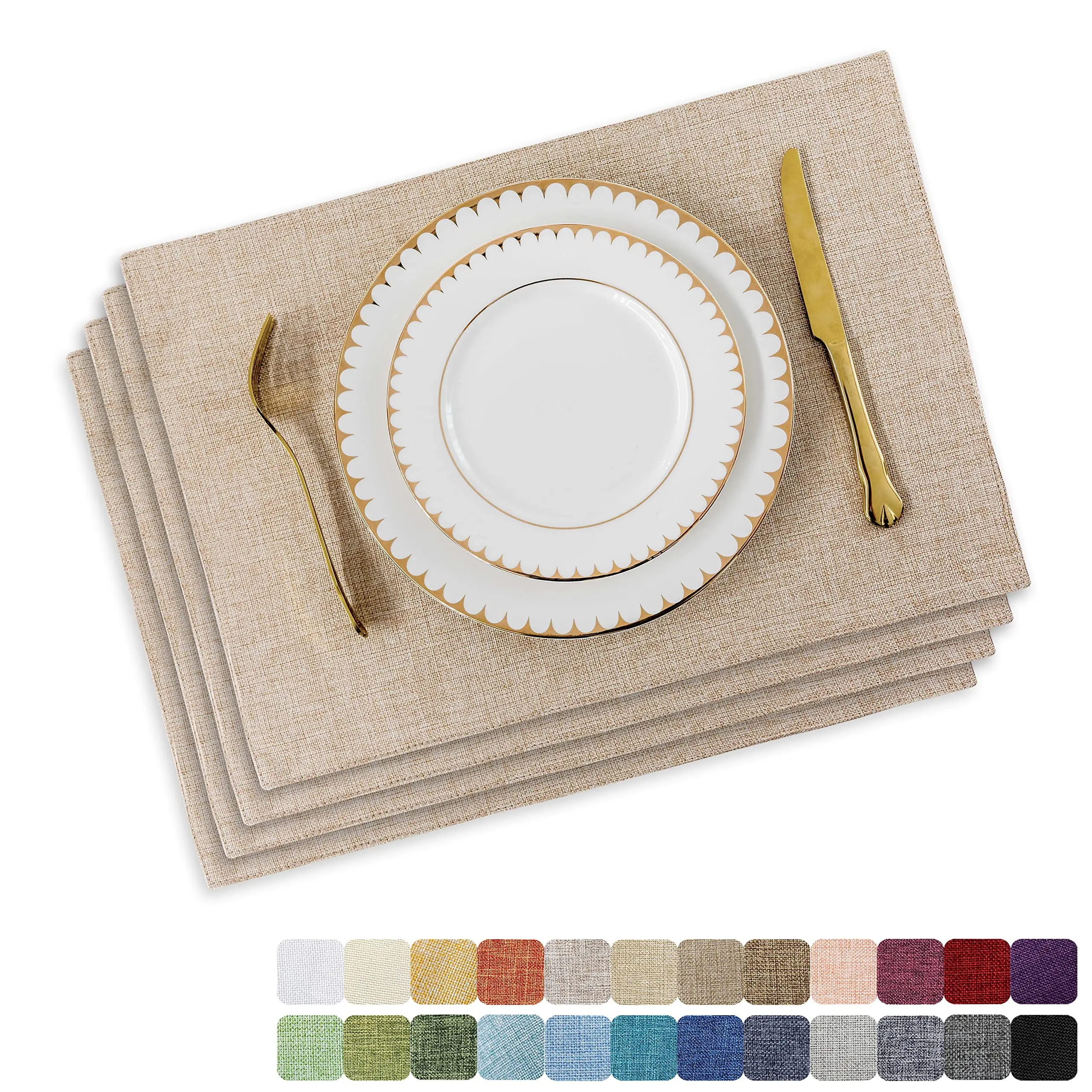 Heat-Resistant-Dining-Table-Place-Mats-Cloth-Placemats-Easter-Kitchen ...