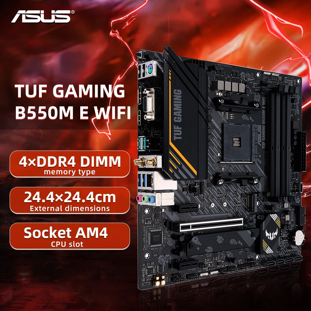 Asus New Tuf Gaming B550m-e (wi-fi) Motherboard Mining Kit Ryzen Am4 ...