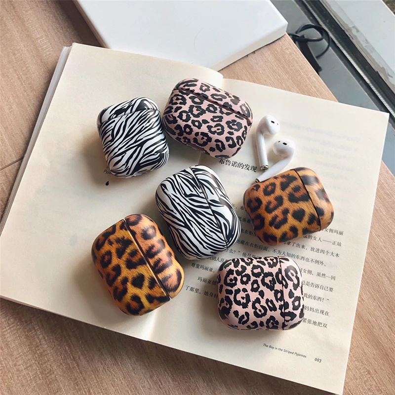 Case for apple AirPods 1 2 Pro Luxury Leopard Zebra Pattern Earphone ...