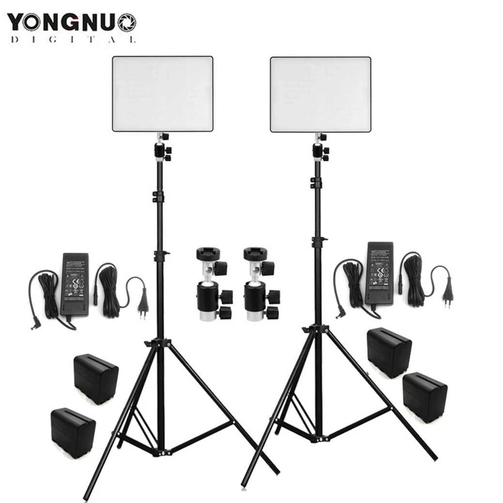 2x-Yongnuo-YN600-AIR-Ultra-thin-Led-Video-Light-Kit-4pcs-Battery ...