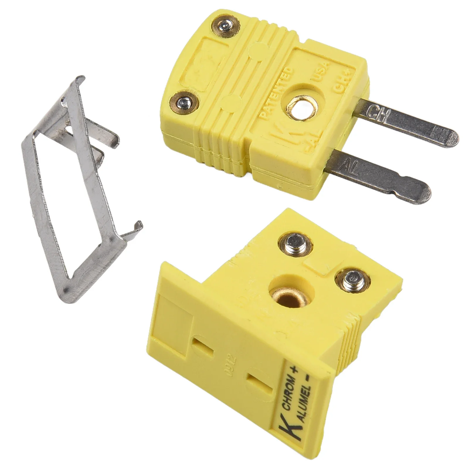 1 Set K Type Thermocouple Miniature Socket Alloy Mini Panel Mount Plug ...