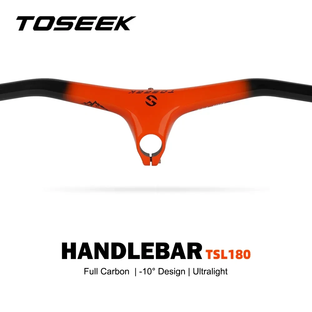 TOSEEK TSL180 Mtb Handlebars and Stem -10Degree Carbon Integrated ...