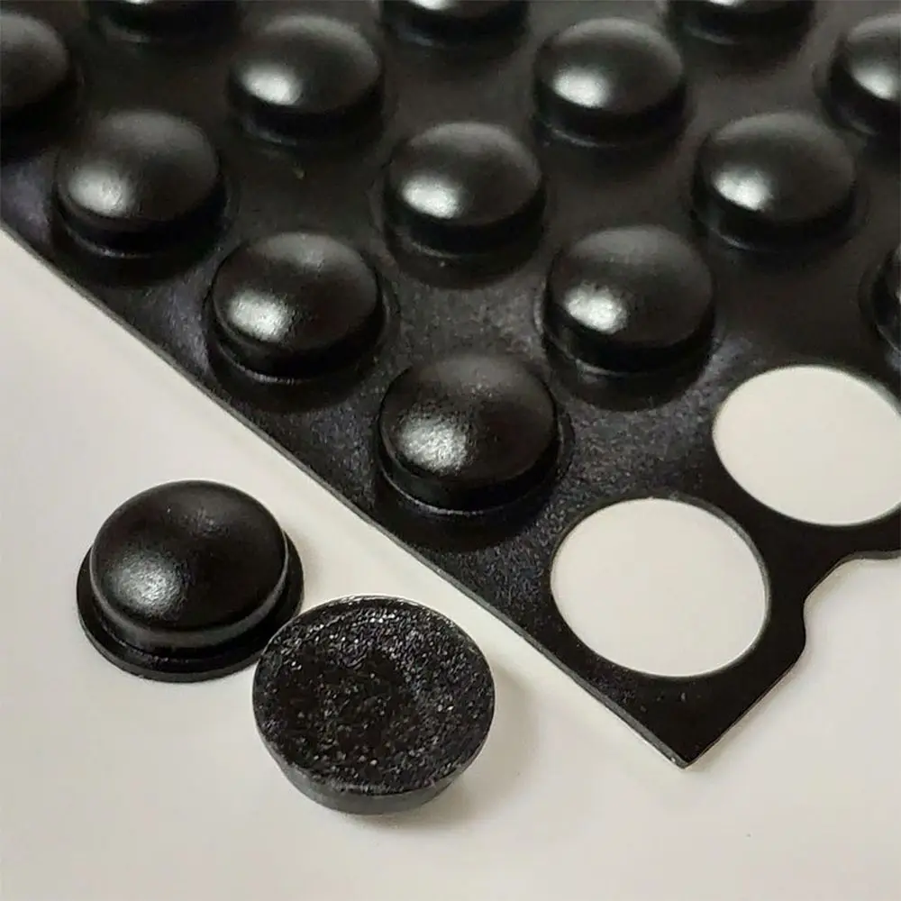 Black-Silicone-Round-Damper-Rubber-Plastic-Shock-Anti-Slip-Absorber ...