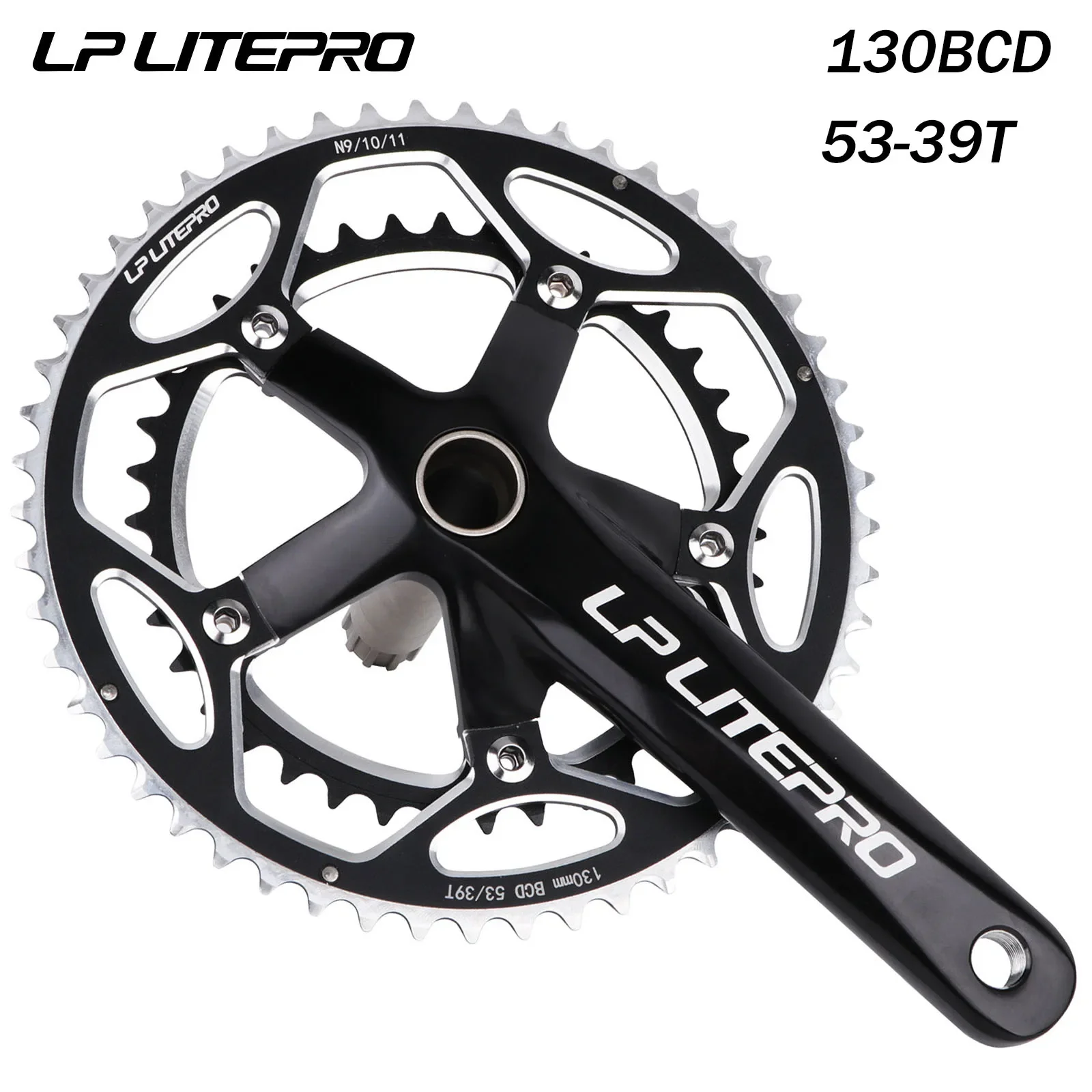 Litepro-130-Bcd-Chainring-53-39T-Aluminum-Alloy-Double-Chain-Ring-for-9 ...