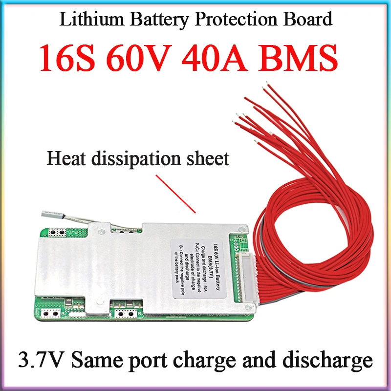 New-3-7V-BMS-16S-60V-40A-Balance-Protection-Board-For-Lithium-polymer ...