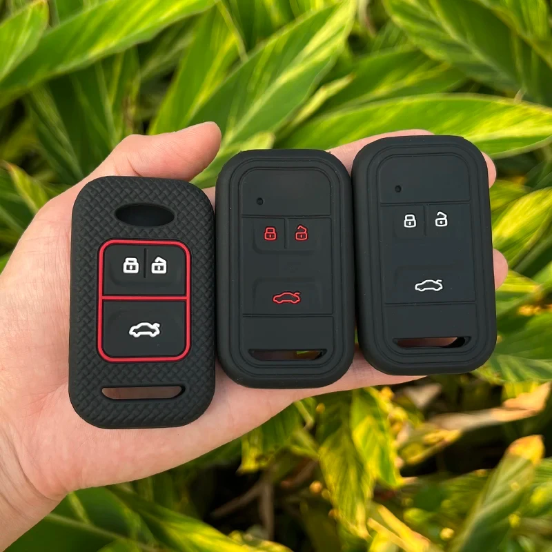 Silicone car Key Case Remote Cover Protect skin rubber bag for Chery ...