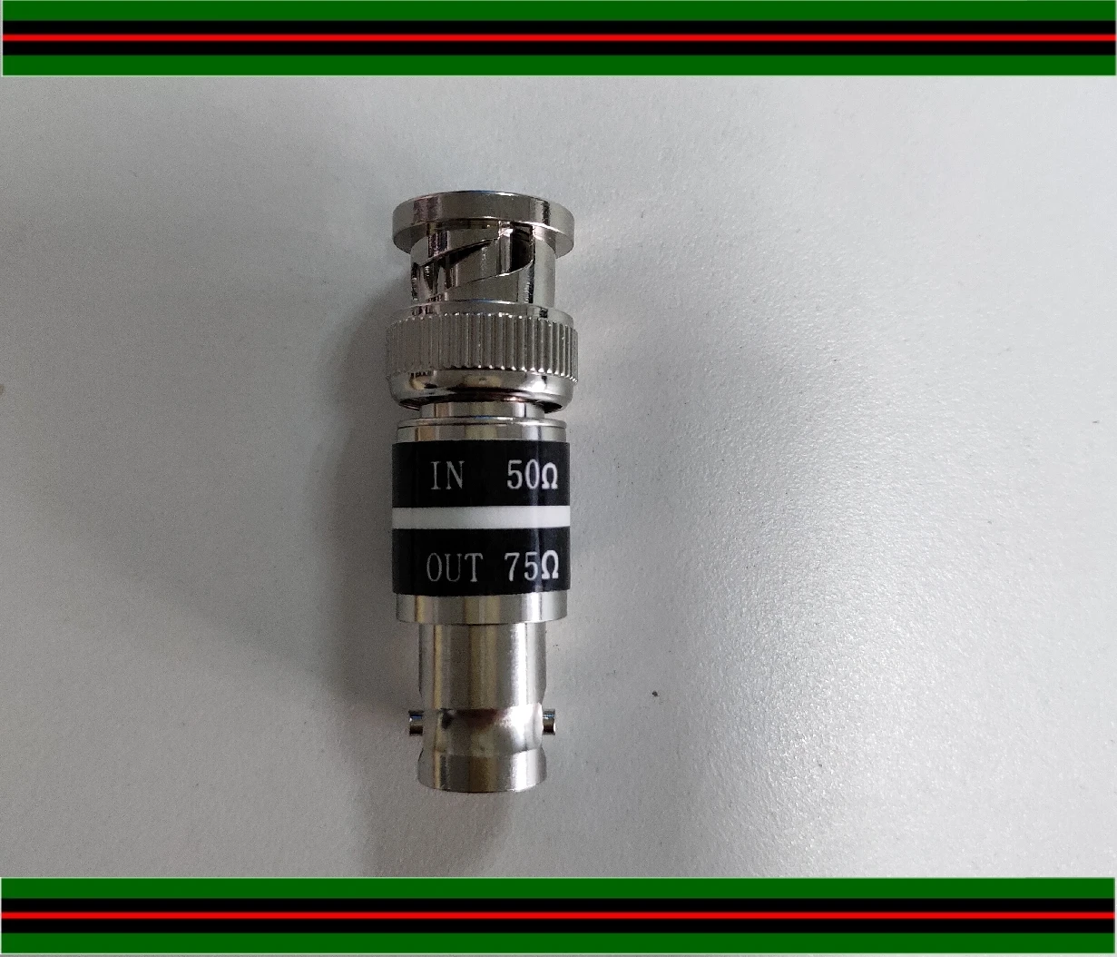 Convertidor de impedancia BNC macho a hembra de 50 ohmios a 75 ohmios BNC/M(50OHM) a BNC/F(75OHM ...