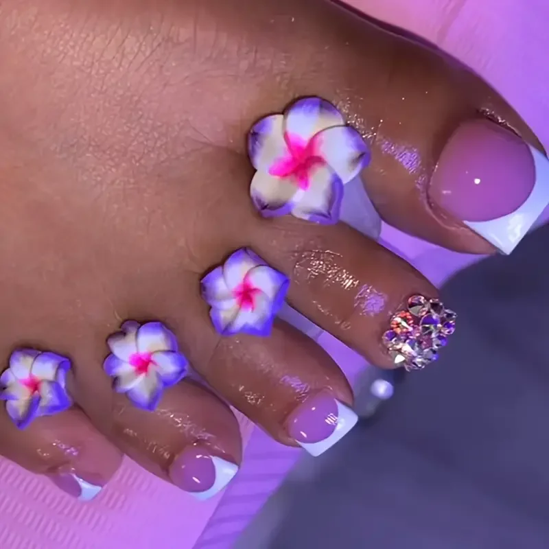 Pearl-Daisy-Finger-Separator-Nail-Art-Tools-Reusable-Silicone-Toenail ...