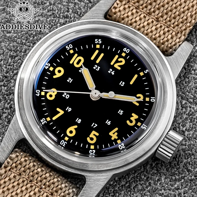 ADDIESDIVE AD2076 36mm Automatic Mechanical Watch Double Domed ...