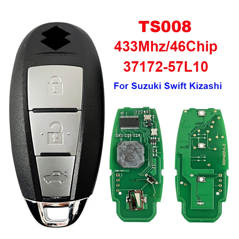 TS007/TS008 Aftermarket Smart Key for Suzuki Swift Kizashi SX4 Vitara 2010-2016 315/433Mhz ...